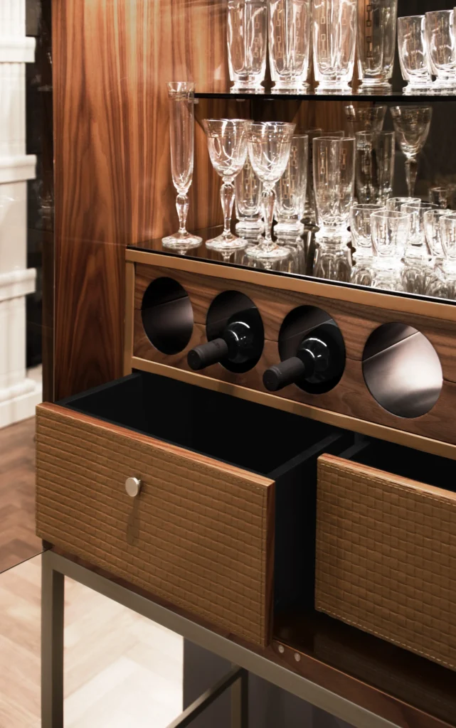 Ebony Glow Illuminated Liquor Cabinet - Twigs Direct